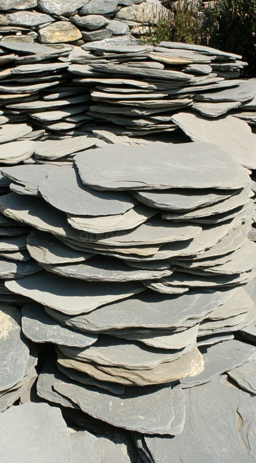 Stack of Grey Slate Stone Tiles Outdoor Texture High Quality Image ...