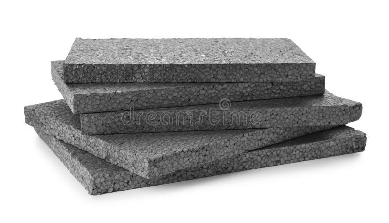Stack of Grey Styrofoam Sheets on White Background Stock Photo - Image ...