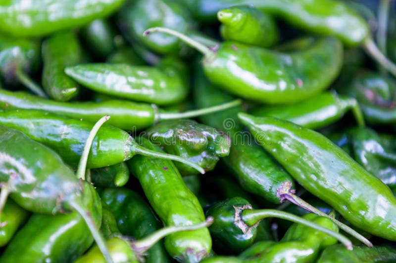 Stack of Gros Piments on a Market Stall Stock Photo - Image of farmer ...