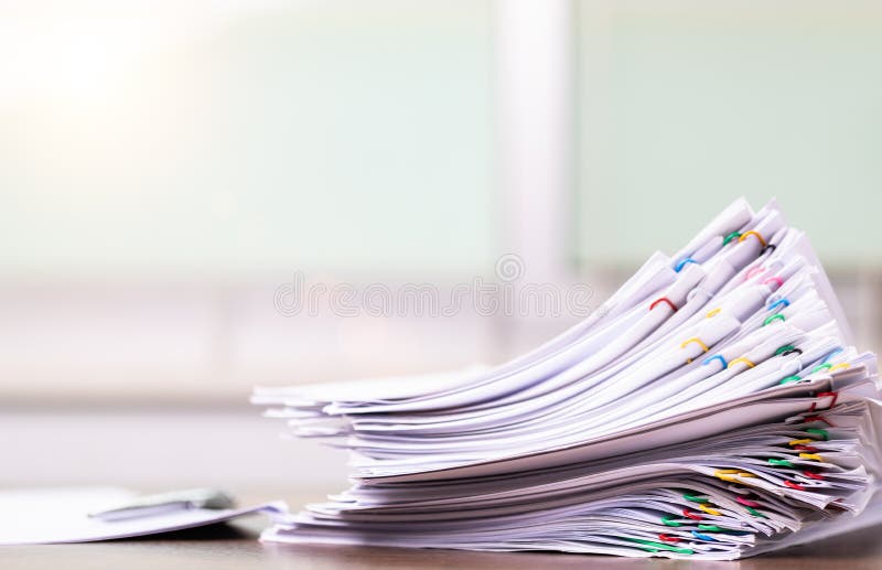Stack of Group Report Papers Document Stock Photo - Image of ...