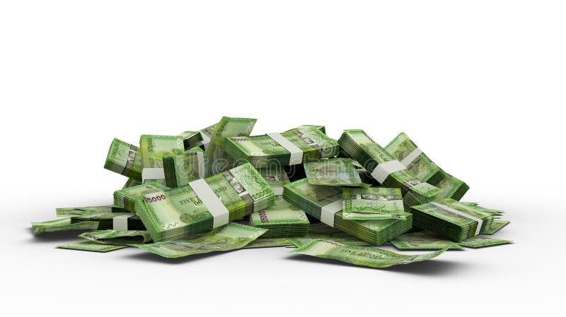 Stack of 5000 Jamaican Dollar Notes Isolated on White Background Stock ...
