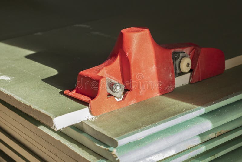 Tools On Gypsum Plate. Construction Of Internal Walls In The Apartment ...