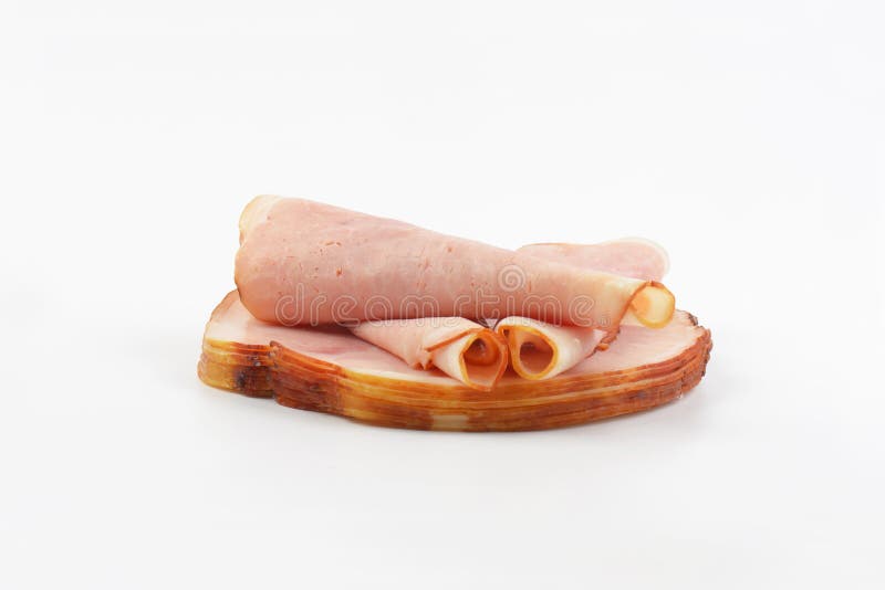 Stack of ham slices stock image. Image of breakfast, cuts - 67278933