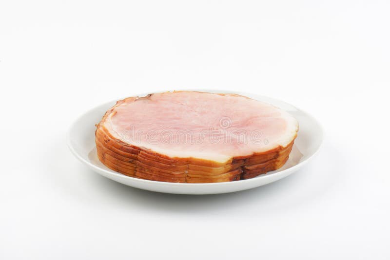Stack of ham slices stock image. Image of delicatessen - 67279277