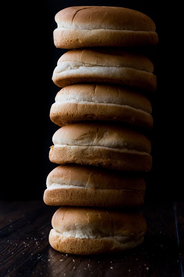 Stack of hamburger buns stock image. Image of buns, baked - 15832271