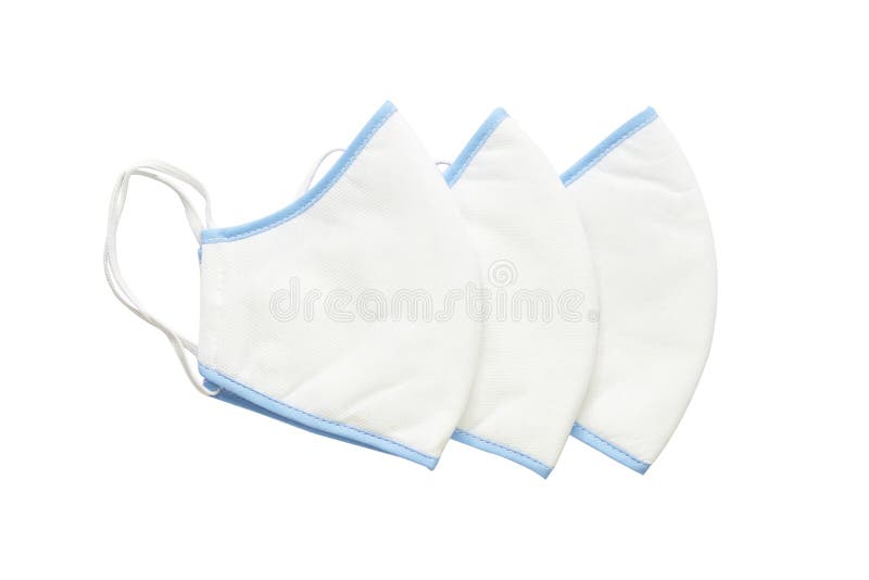 Stack of Hand Made Face Mask Isolated on White Background, Clipping ...