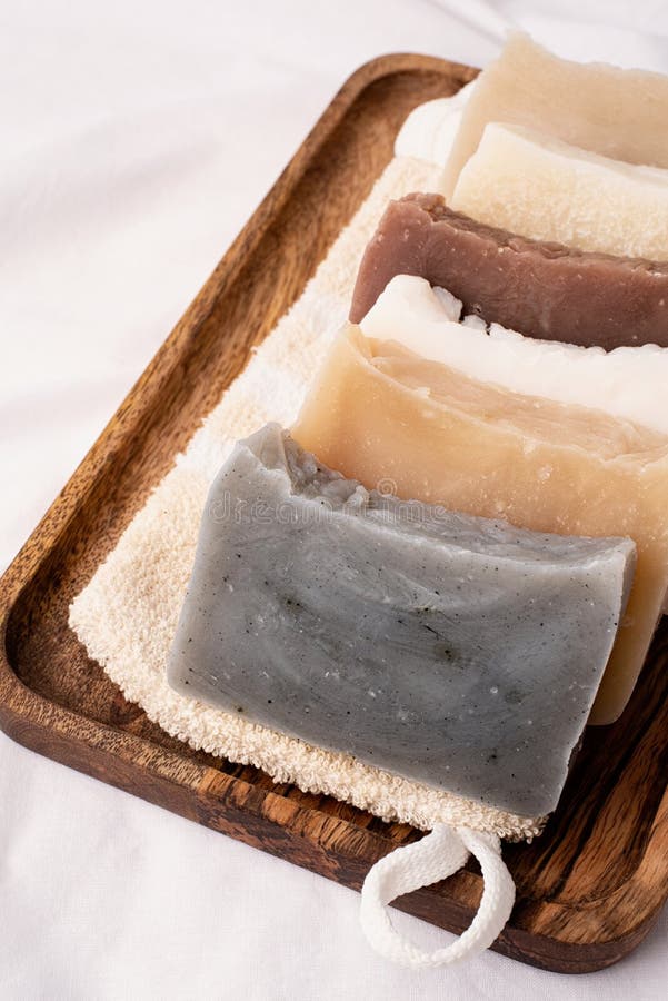 Stack of Hand Made Soap on White Background Stock Image - Image of ...