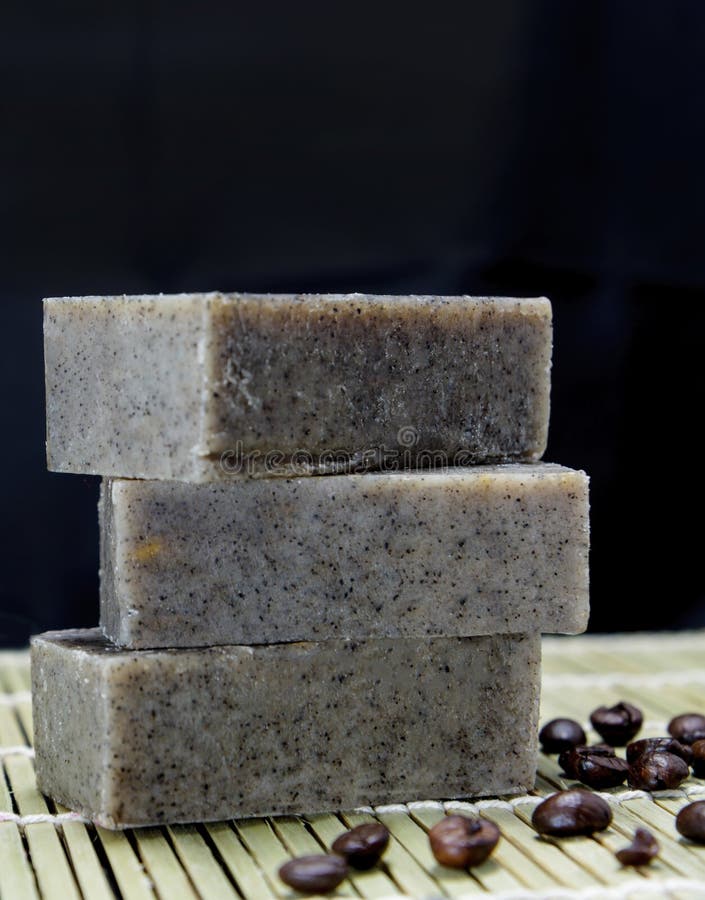 Stack of Handmade Coffee Scrub Soap Stock Photo - Image of nutrition ...