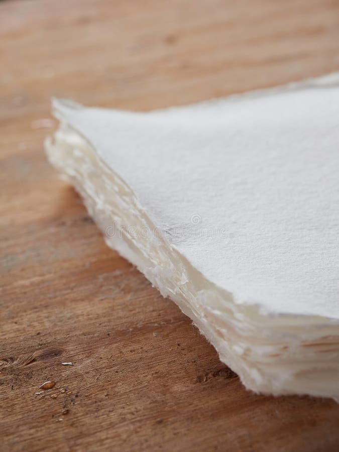 Stack of Handmade Paper Sheets. Stock Photo - Image of handcraft ...
