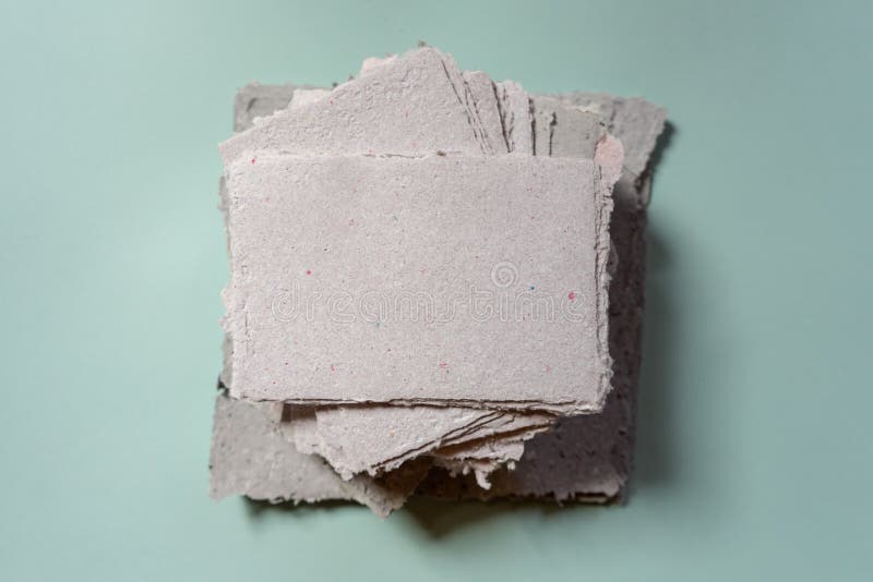A Stack of Handmade Paper. Waste Paper Recycling Stock Photo - Image of ...