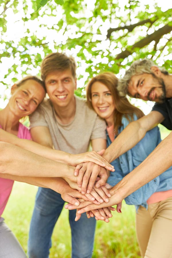 Stack Hands for Community and Solidarity Stock Photo - Image of ...