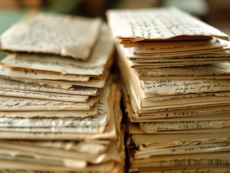 A Stack of Handwritten Letters Transforming into Emails, Demonstrating ...
