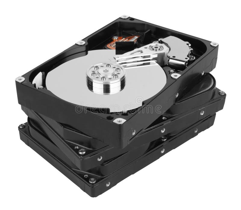 Stack hard disk drives stock photo. Image of electrical - 33090252