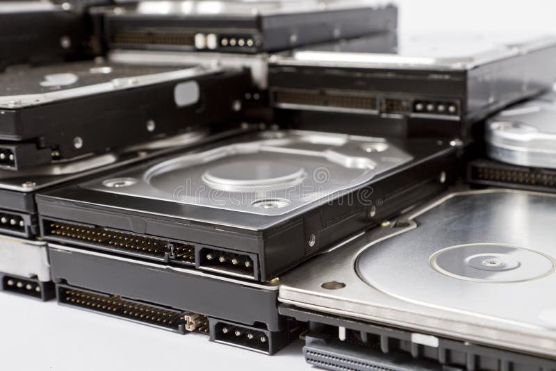 Stack of hard drives stock image. Image of board, disk - 22052115