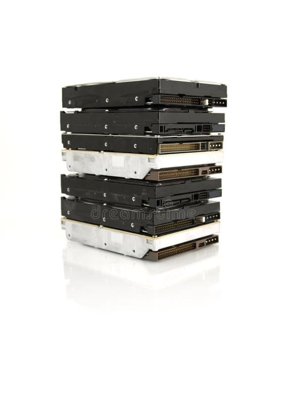 Stack of hard drives stock image. Image of chrome, cylinder - 29547947
