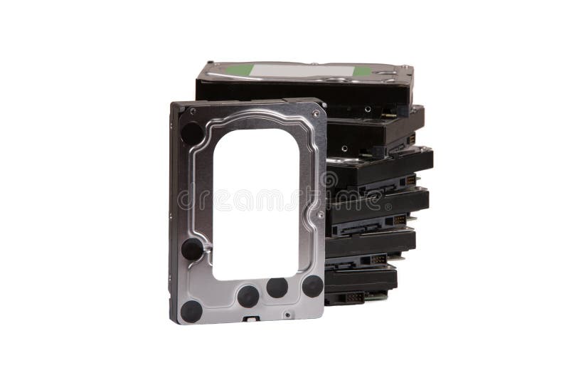 Stack of hard drives stock photo. Image of concrete, metal - 45088562