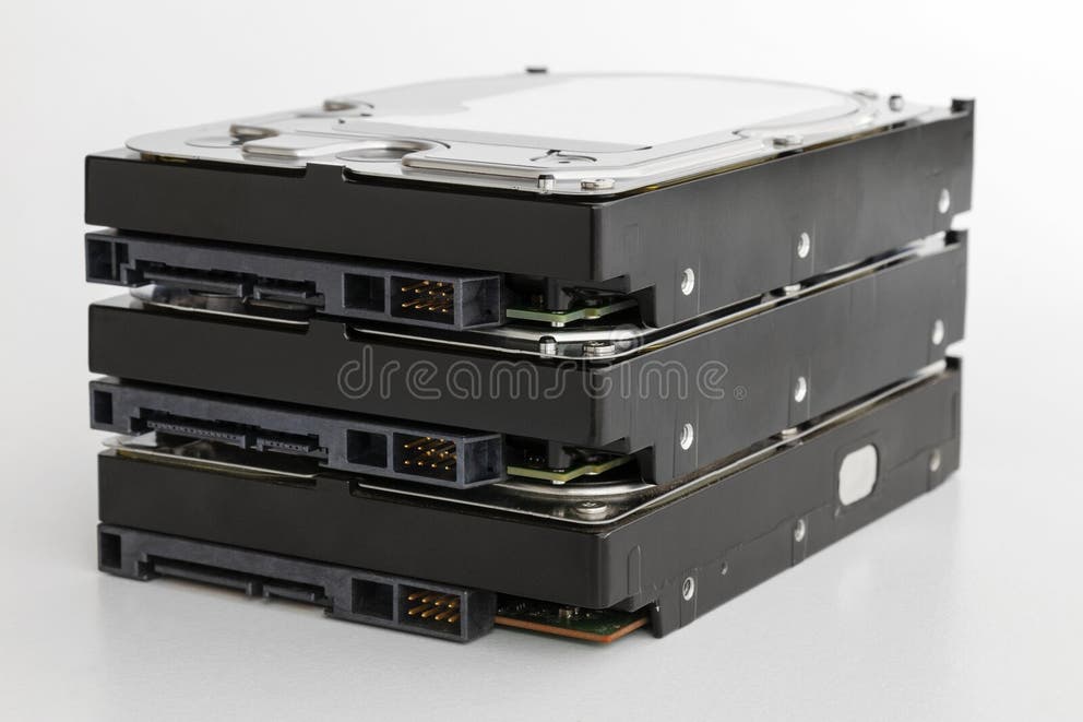 Stack of Hard Drives, 3.5 Inch Hard Drives with SATA Interface Stock ...