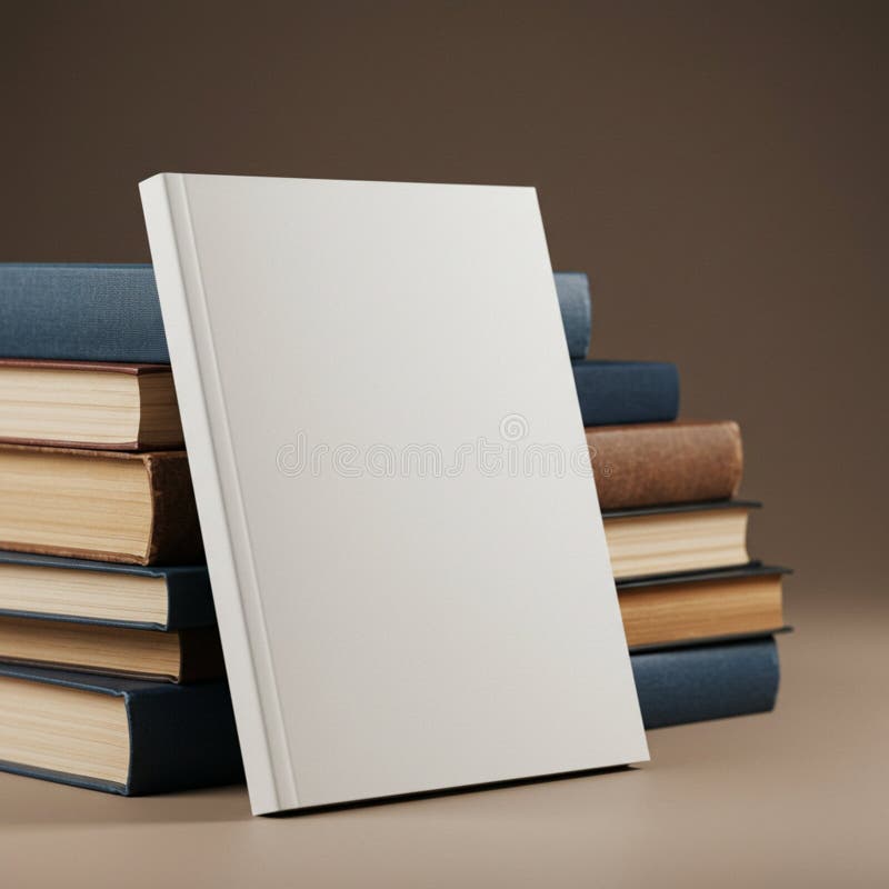 A Stack of Hardcover Books, Each with Varying Shades of Blue and Brown ...