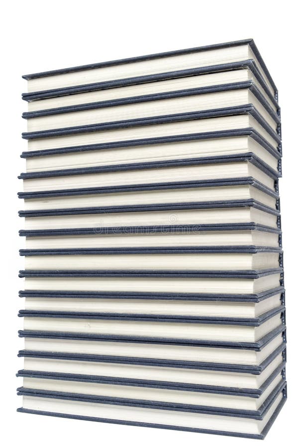 Stack of White Paperback Books Isolated on White with Copyspace Stock ...
