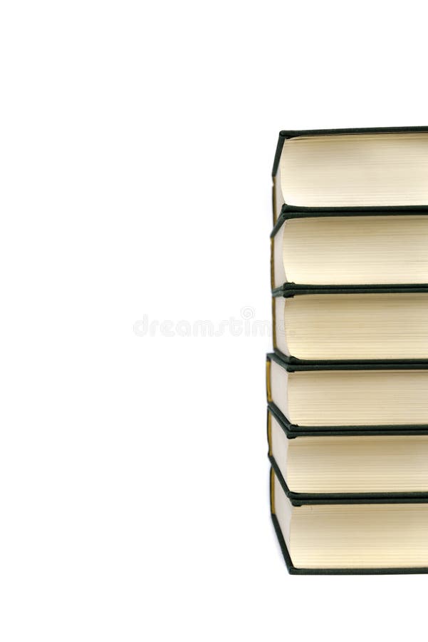 Stack of White Paperback Books Isolated on White with Copyspace Stock ...