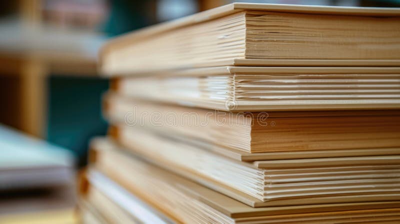 Stack of Hardcover Books in a Library for Literature Lovers and ...