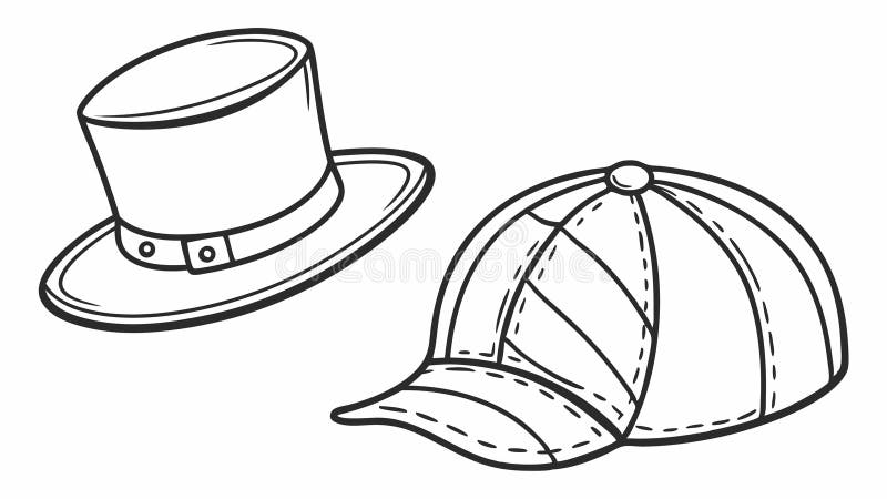 Stack of Hats, Fashion and Headwear, Vector Design Generative AI Stock ...