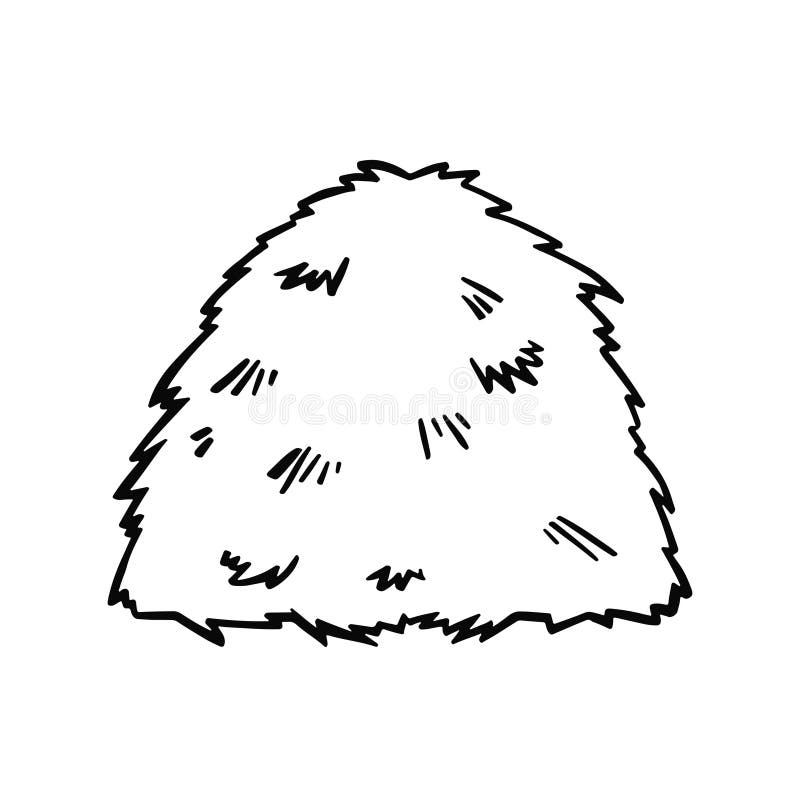 Stack with Hay Line Symbol. Vector Illustration Stock Vector ...