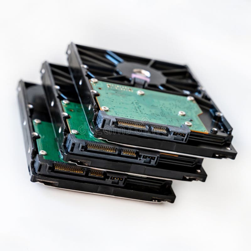 Stack of Hdd, Control Board Close Up on Isolated Background Stock Image ...