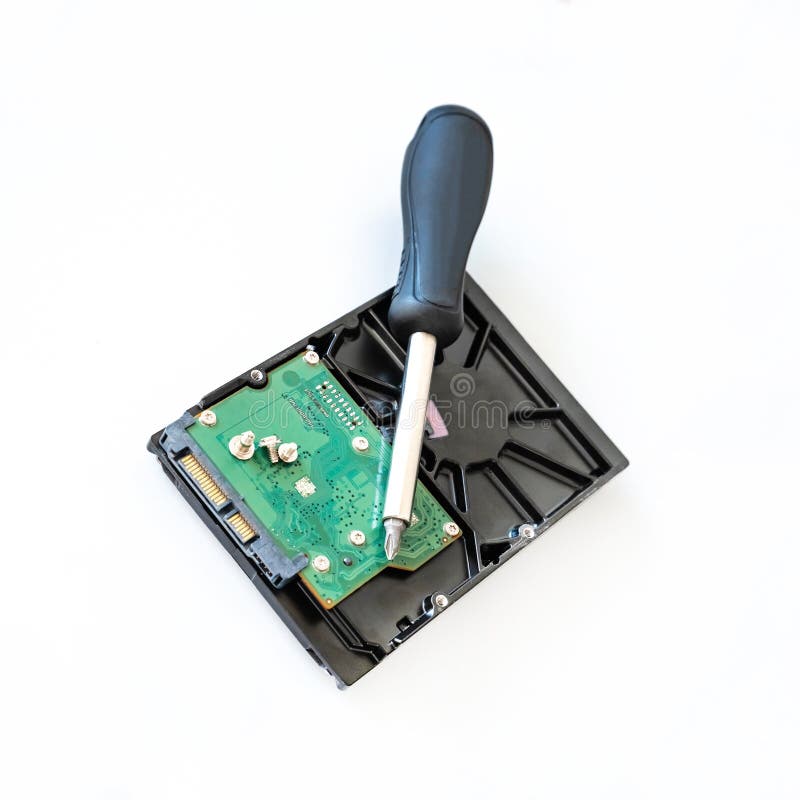 Stack of Hdd, Control Board Close Up on Isolated Background Stock Image ...