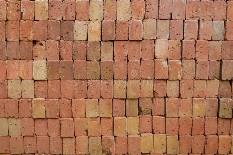 Stack and Heap of Red Bricks Background Stock Image - Image of ...