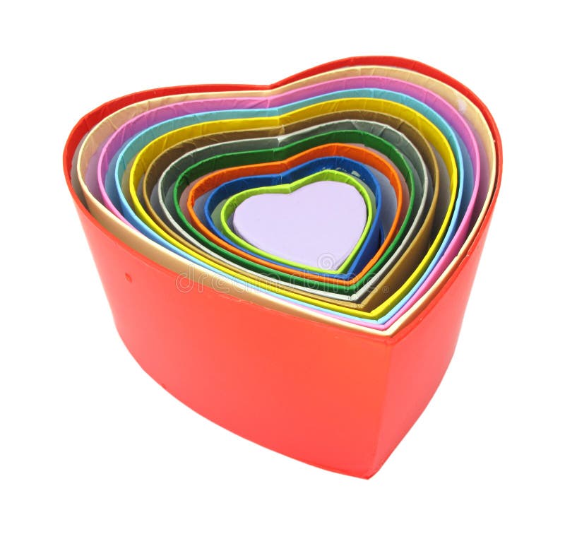 Stack of Heart Shaped Boxes Stock Photo - Image of isolated, colorful ...