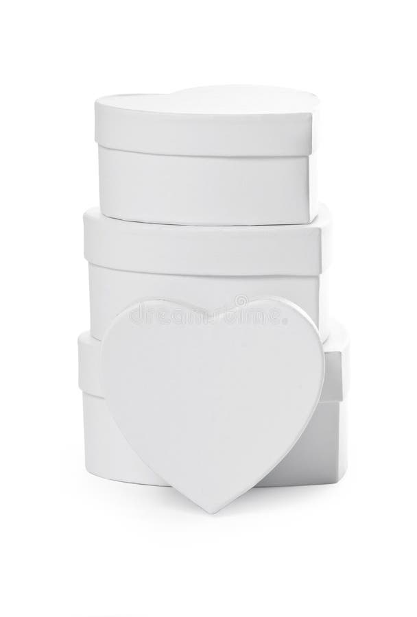 Stack of Heart Shaped Gift Boxes. Stock Image - Image of package ...