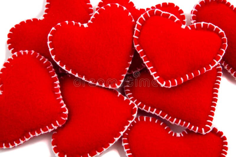 Stack of Hearts stock image. Image of isolated, threads - 9095697