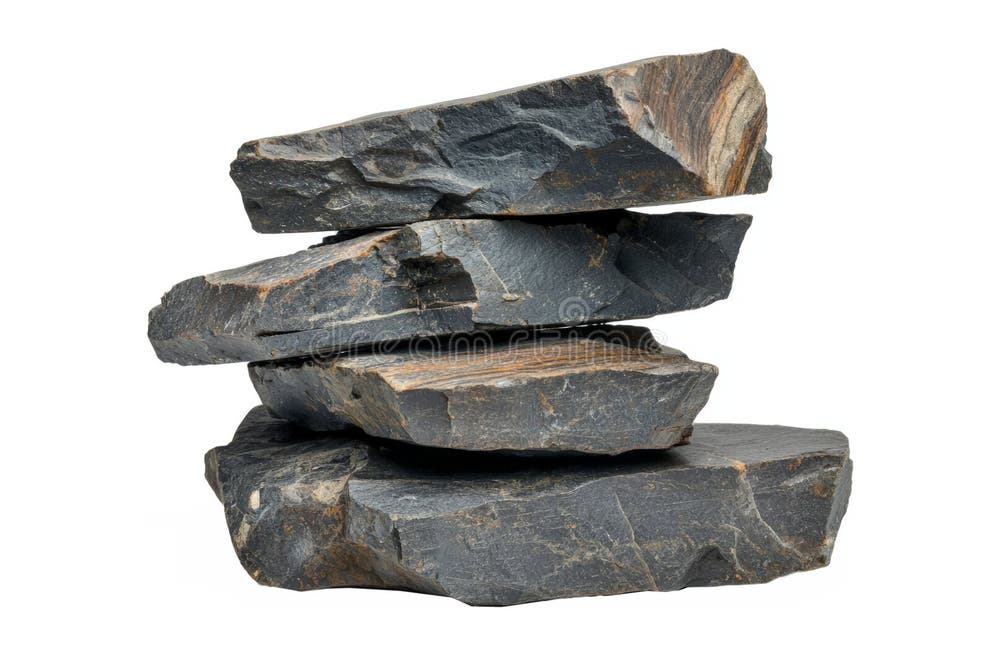 Stack of Heavy Rocks Balancing Precariously, Isolated on a Clean White ...