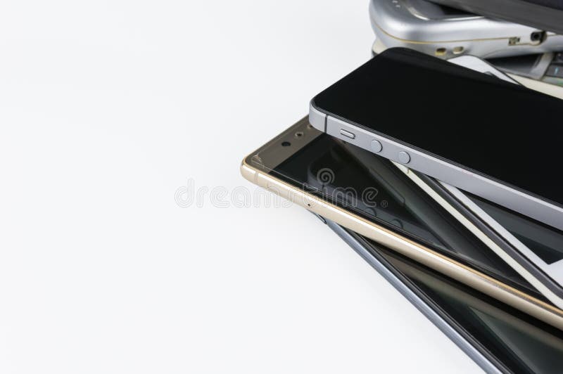 Stack of High-end Smartphones Stock Photo - Image of display, equipment ...