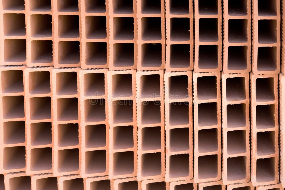 Stack of hollow bricks stock image. Image of frame, background - 84959167