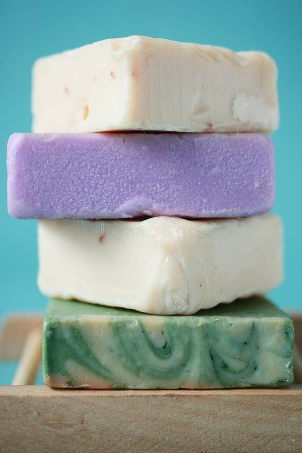 Stack of Homemade Natural Soap Bar Stock Image - Image of purity, foam ...