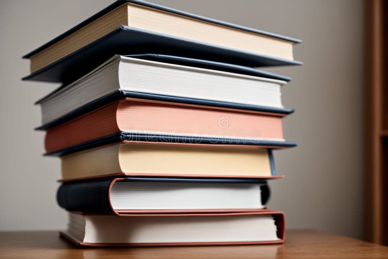 A Stack of Homework Piling into a Tower of Achievement Stock ...