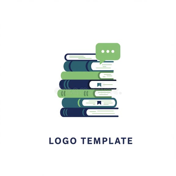 A Stack of Horizontal Books, Alternately Colored in Shades of Blue and ...