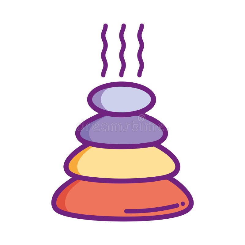 Hot Stone Therapy Illustration Stock Illustration - Illustration of ...