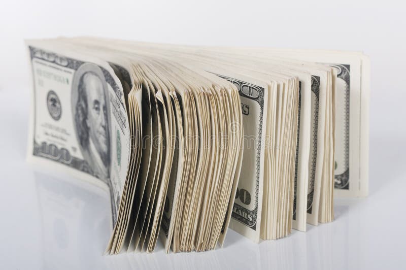 Stack of Hundred Dollar Bills Stock Image - Image of currency, stack ...