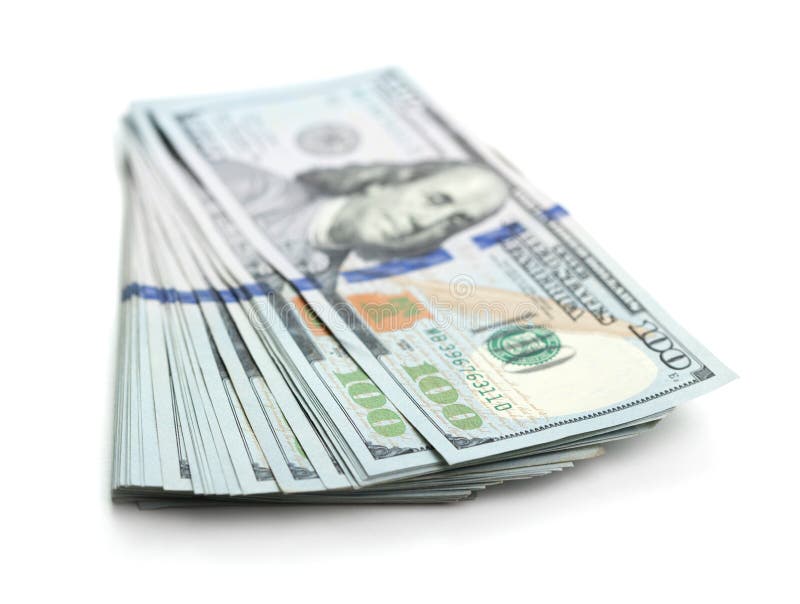 Stack of dollars stock photo. Image of stack, finance - 129628088