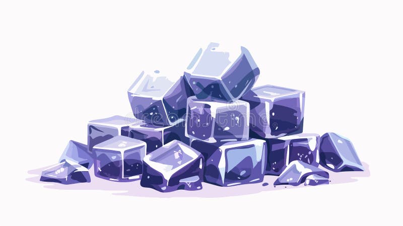 Stack of Ice Cubes: Frozen Water Blocks Piled Up for Refreshing Drinks ...