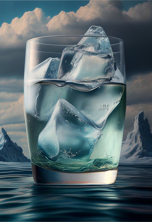 Stack with Iceberg in the Background. AI Generated. Stock Illustration ...