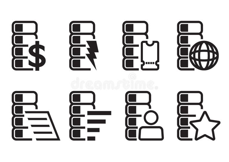 Stack icon set stock vector. Illustration of active - 119662313