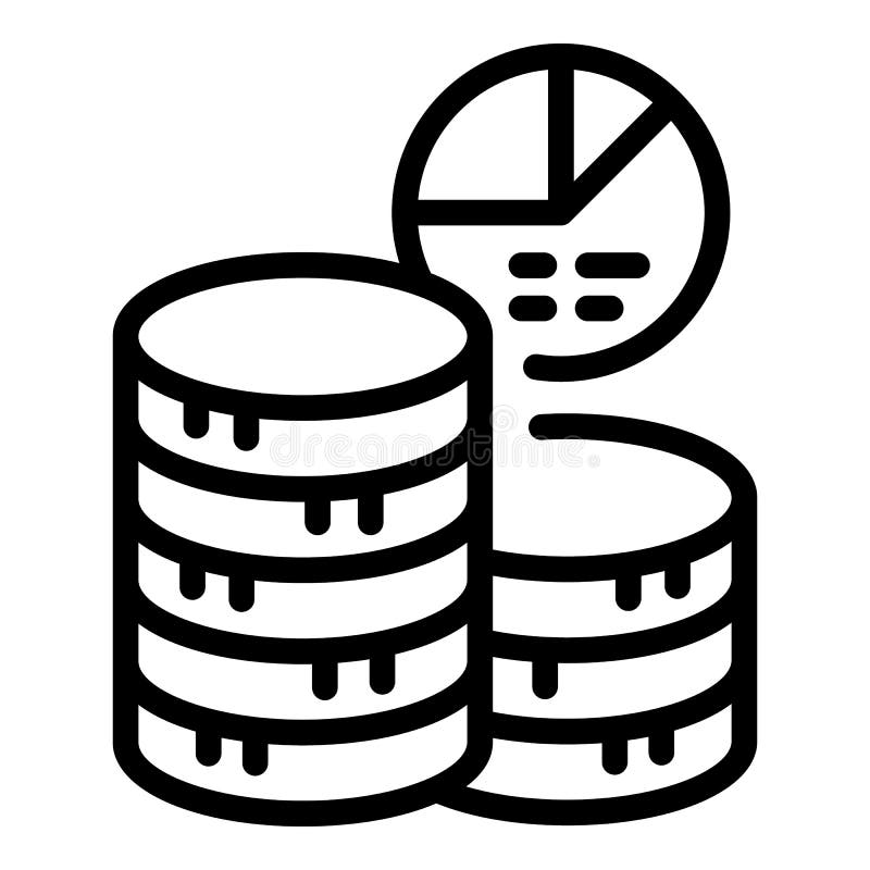 Stack Income Icon Outline Vector. Financial Literacy Stock Illustration ...