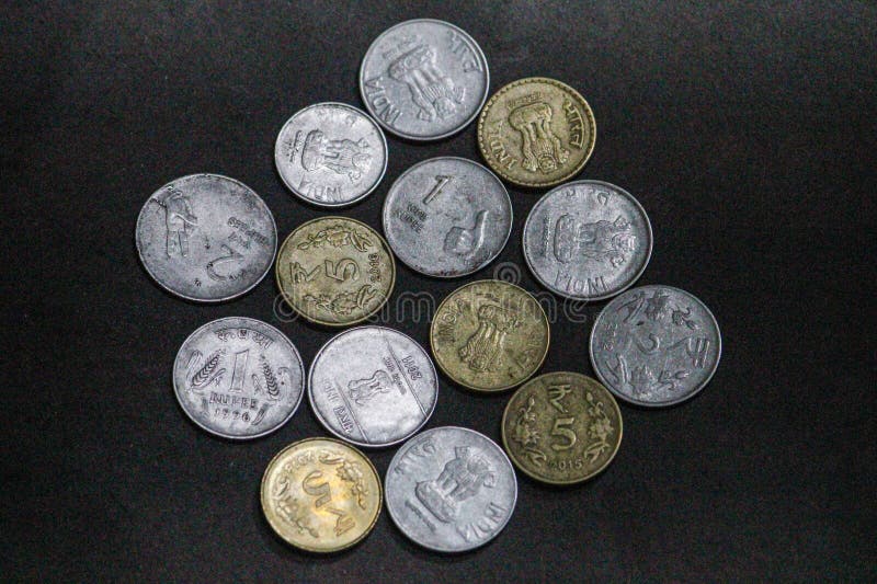 Indian Rupee Coin Obverse and Reverse, Money of India Stock Image ...