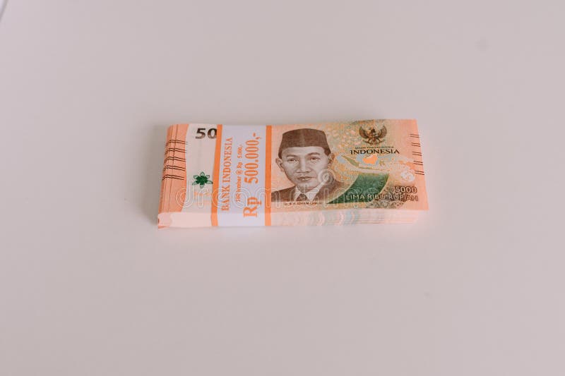 Indonesian Rupiah Currency Isolated on White, Stock Photo - Image of ...