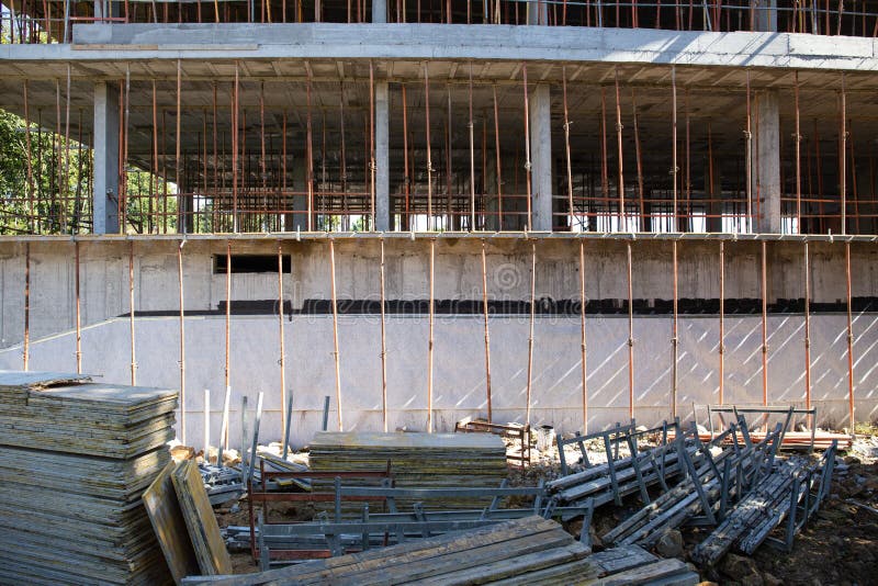 Stack of Industrial Materials at the Construction Site Stock Photo ...