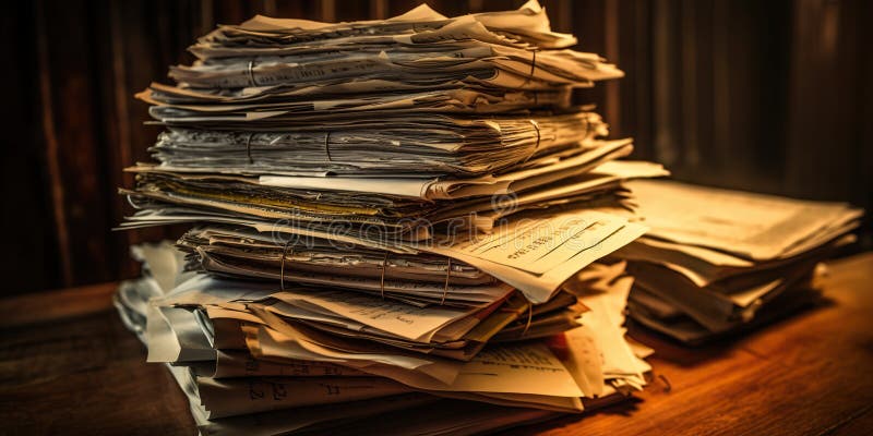 A Stack of Insurance Claim Forms, Concept of Document Handling, Created ...